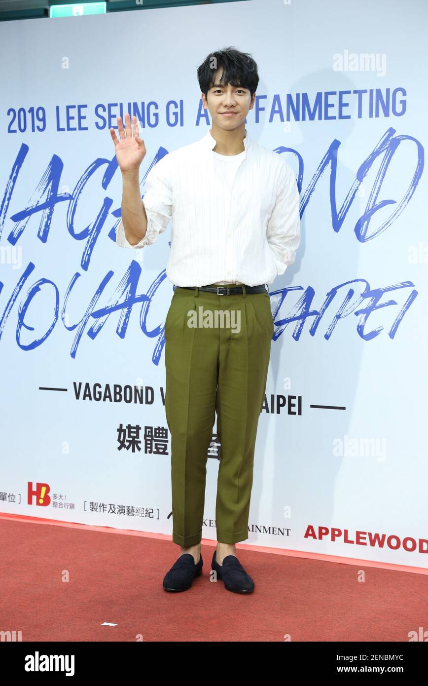 South Korean singer and actor Lee Seung-gi attends a press conference ...