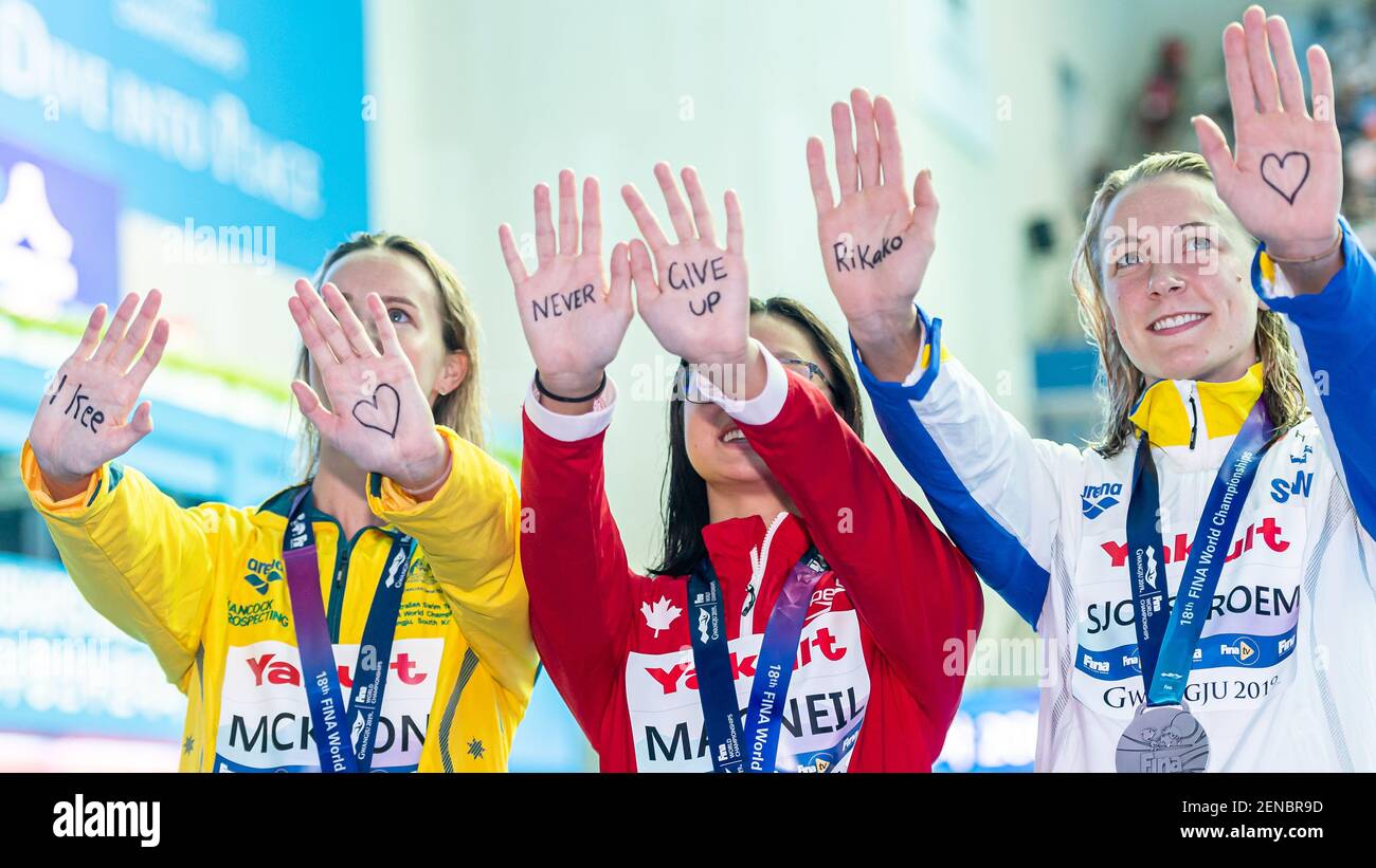 MACNEIL Margaret CAN CANADA Gold Medal, SJOESTROEM Sarah SWE SWEDEN ...