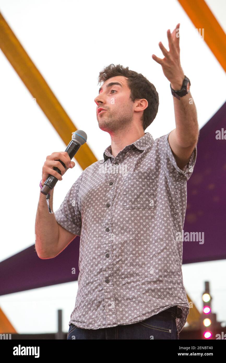 Comedian Steve Bujega performs on day 3 during the 2019 Latitude ...