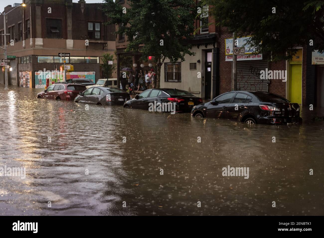 On July 22, 2019 severe weather flooded streets and the subway system ...