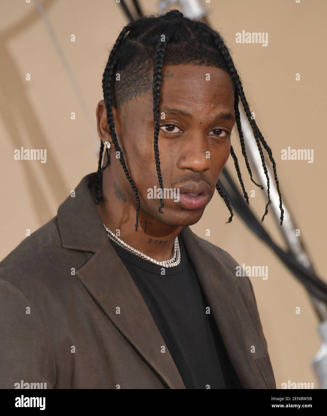 Travis Scott arrives at the ONCE UPON A TIME...IN HOLLYWOOD World ...