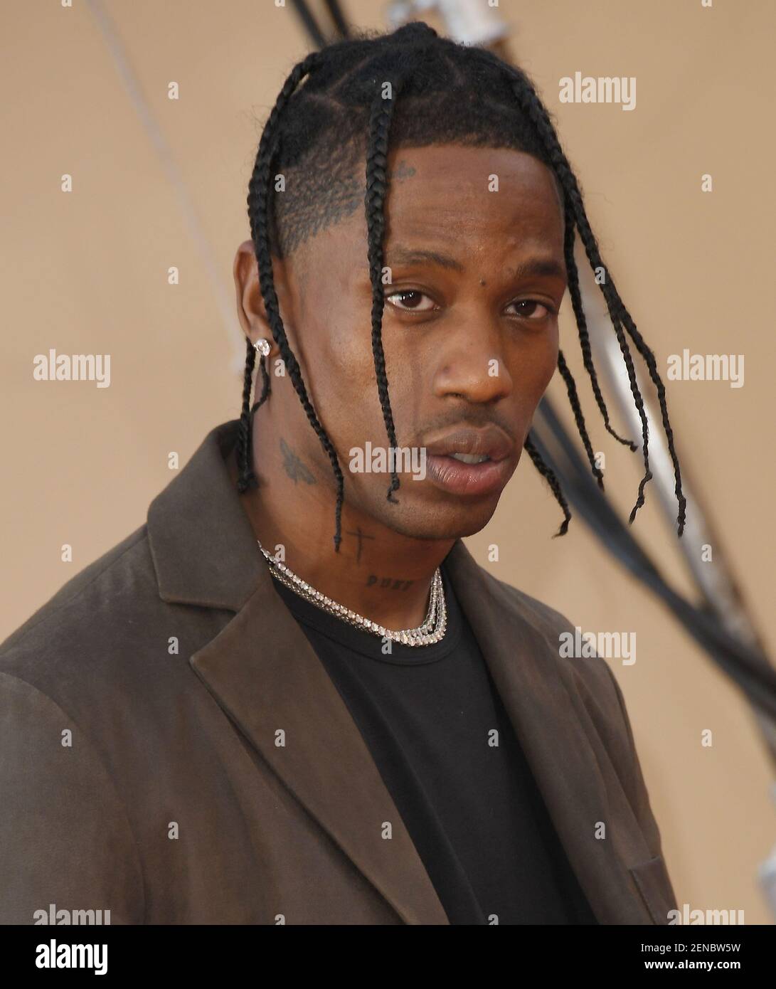 Travis Scott arrives at the ONCE UPON A TIME...IN HOLLYWOOD World ...