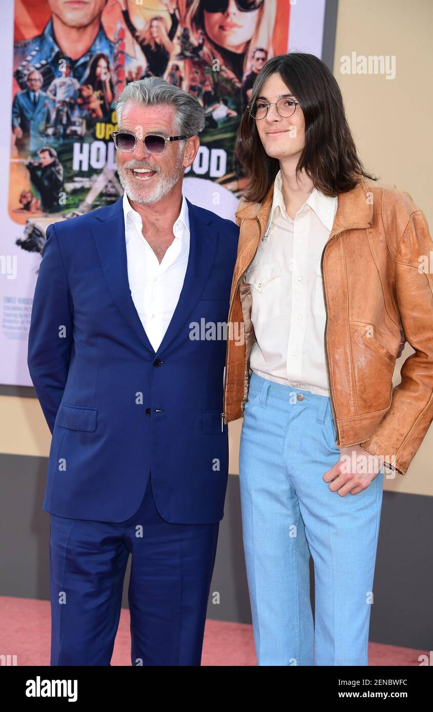 Pierce Brosnan, Dylan Brosnan arrives to Once Upon A Time In Hollywood ...