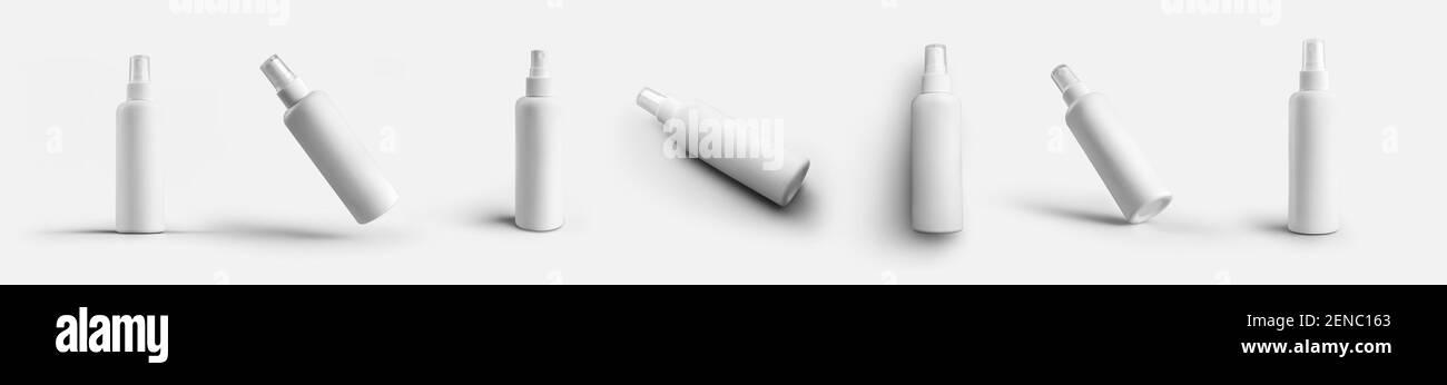 Spray bottle set on Black and White Stock Photos & Images - Alamy