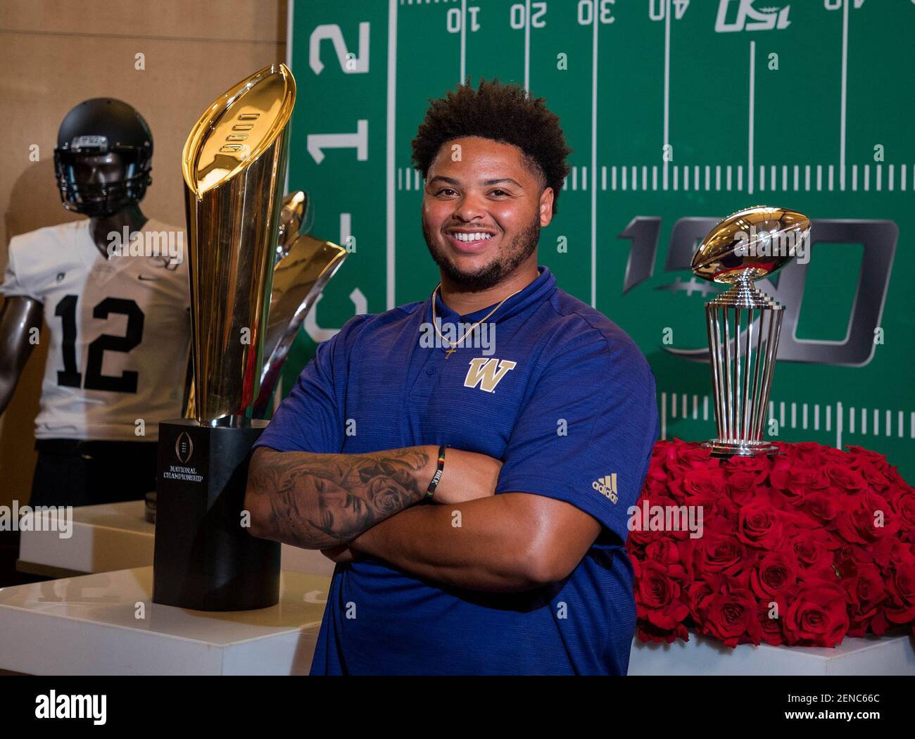 July 24, 2019 Hollywood, CA...Washington Huskies center Nick Harris ...