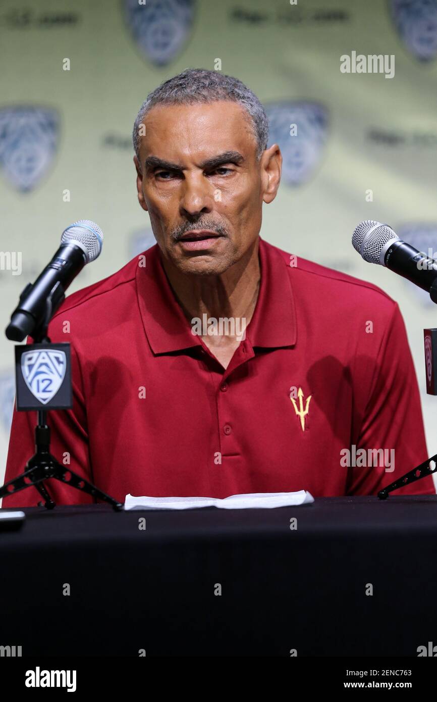 July 24, 2019 Hollywood CA,..Arizona State Sun Devils coach Herm ...
