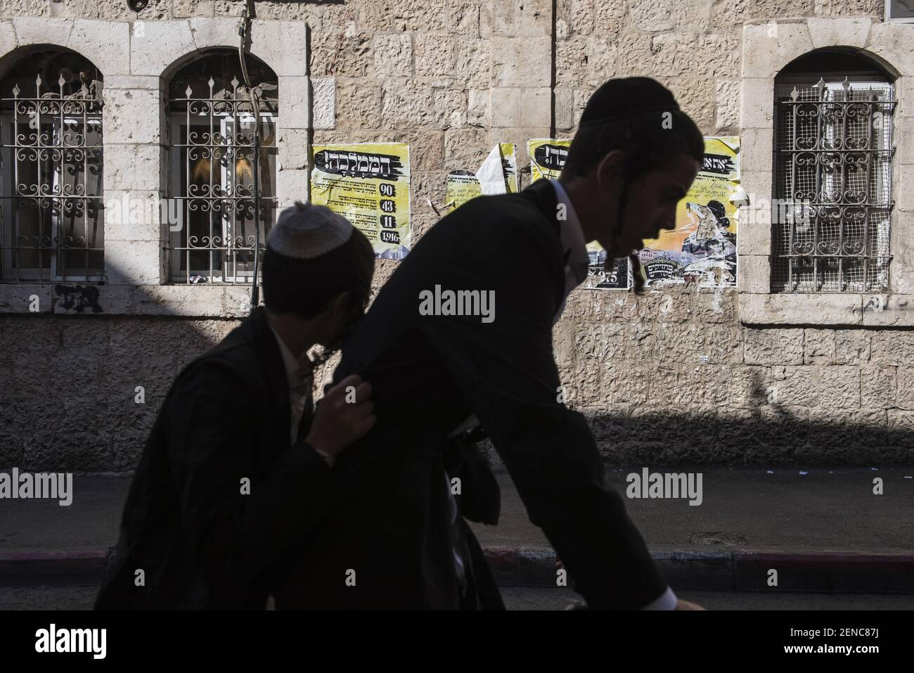 The daily life of Haredi Jews seen in Jerusalem, Israel on July 23 ...