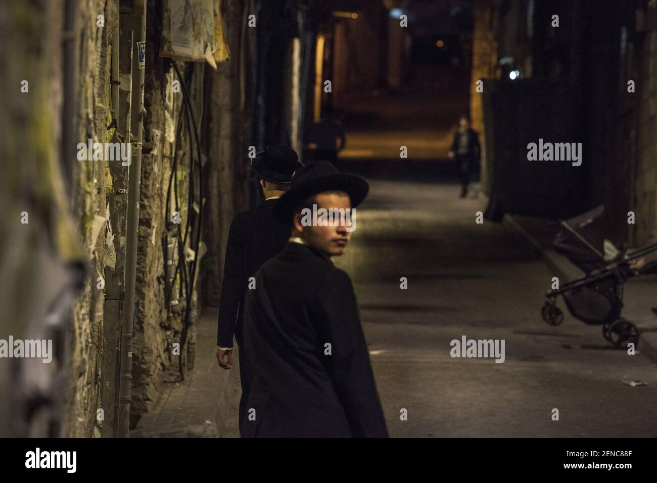 The daily life of Haredi Jews seen in Jerusalem, Israel on July 23 ...