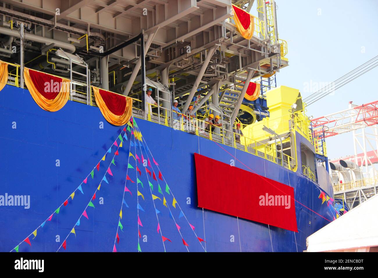 The Yinson's FPSO vessel Helang is docked during the Naming Ceremony at ...