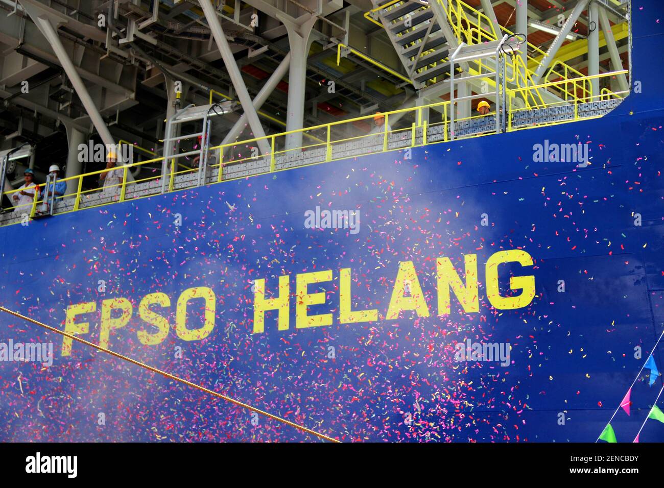 The Yinson's FPSO vessel Helang is docked during the Naming Ceremony at ...