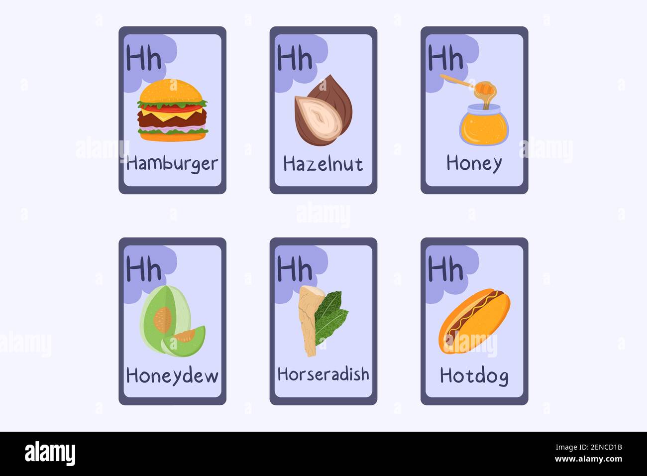 Flashcard letter honey illustration Stock Vector Images - Alamy