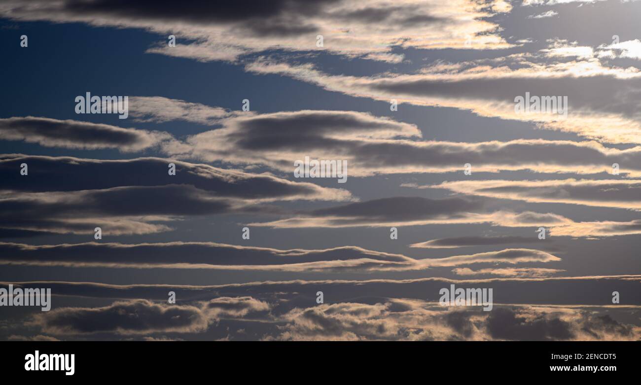 Beautiful and warm colored sunset sky Stock Photo - Alamy
