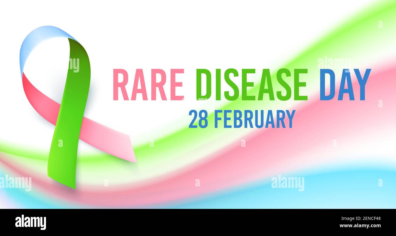 Symbol Of Rare Disease Realistic Ribbon Poster Template For Awareness
