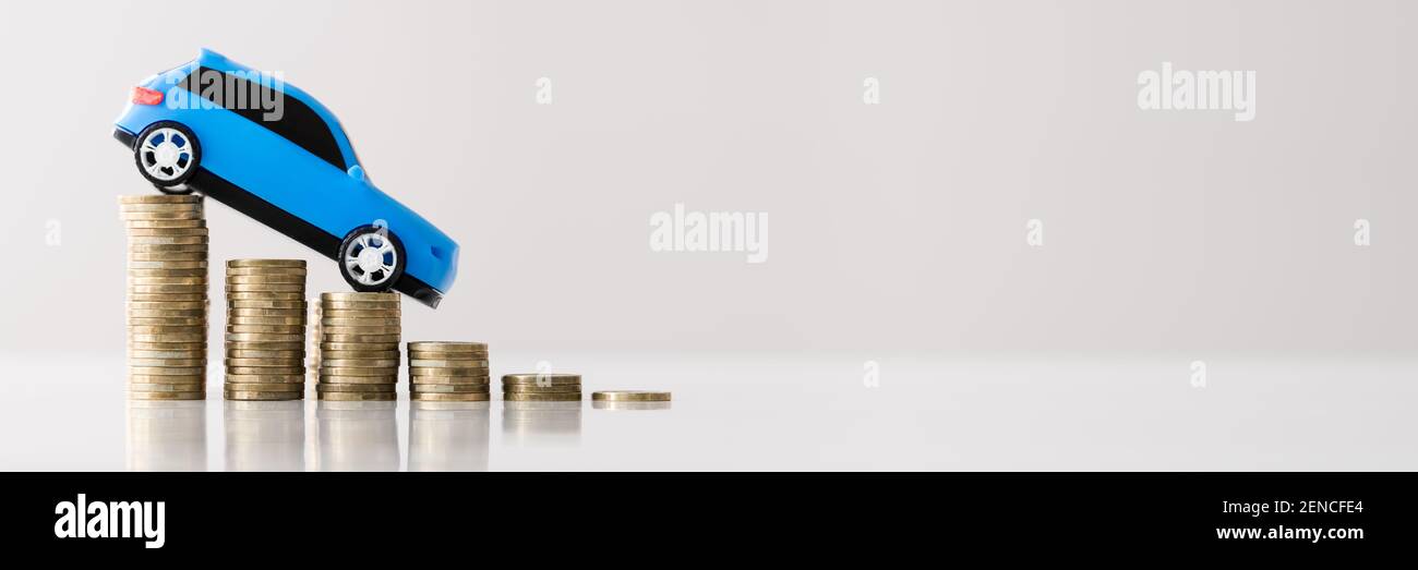 Car Prices And Sales Decline. Automobile Insurance Stock Photo - Alamy