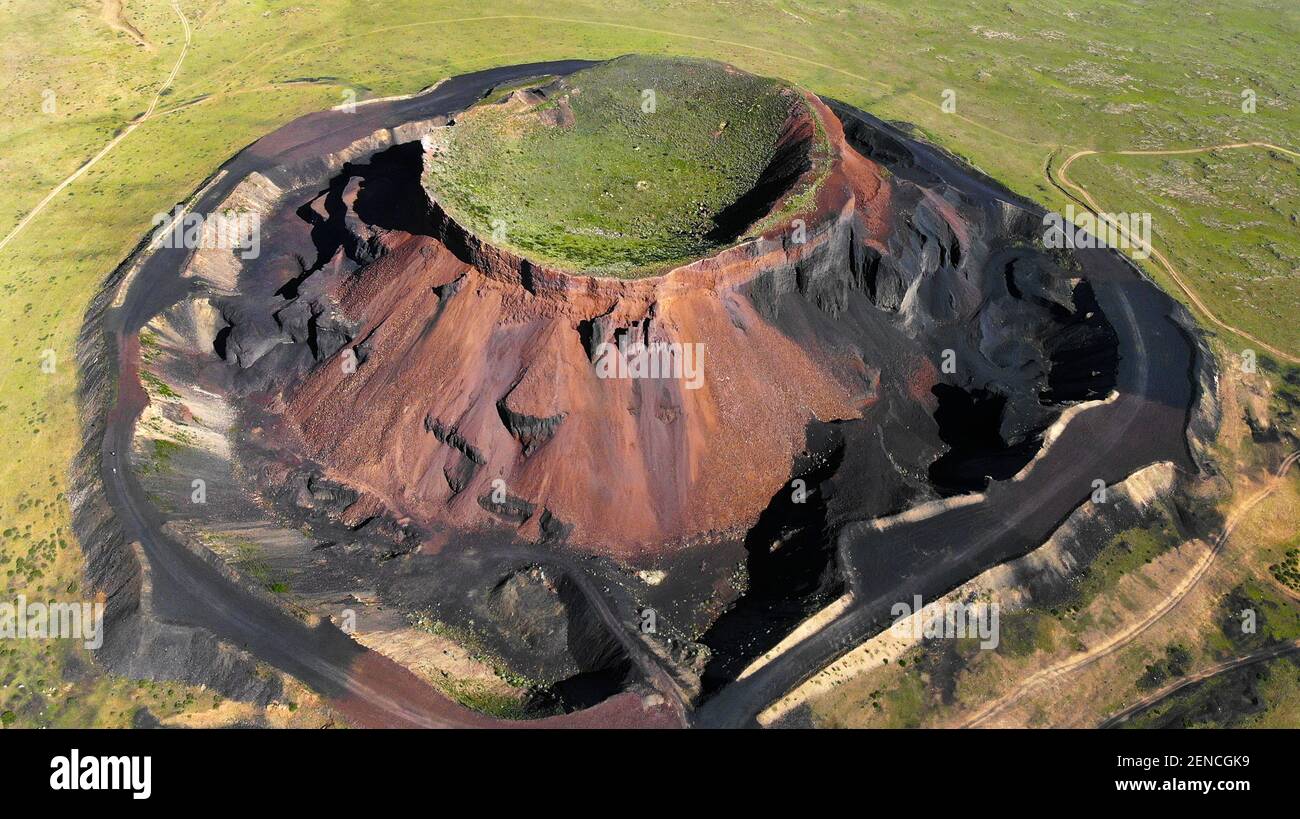 Landscape of the Ulan Hada volcano group in Qahar Right Rear Banner ...