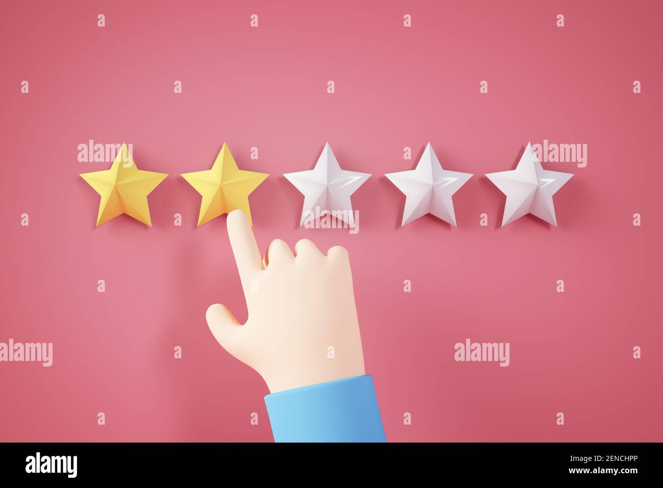 hand rating a experience concept 3d rendering Stock Photo - Alamy