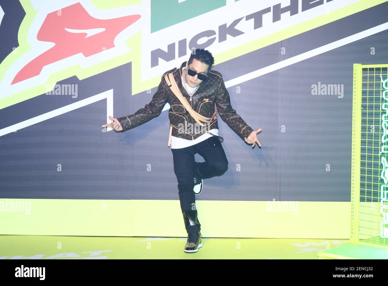 Taiwanese actor and singer Nick Chou attends a fan party for new EP ...