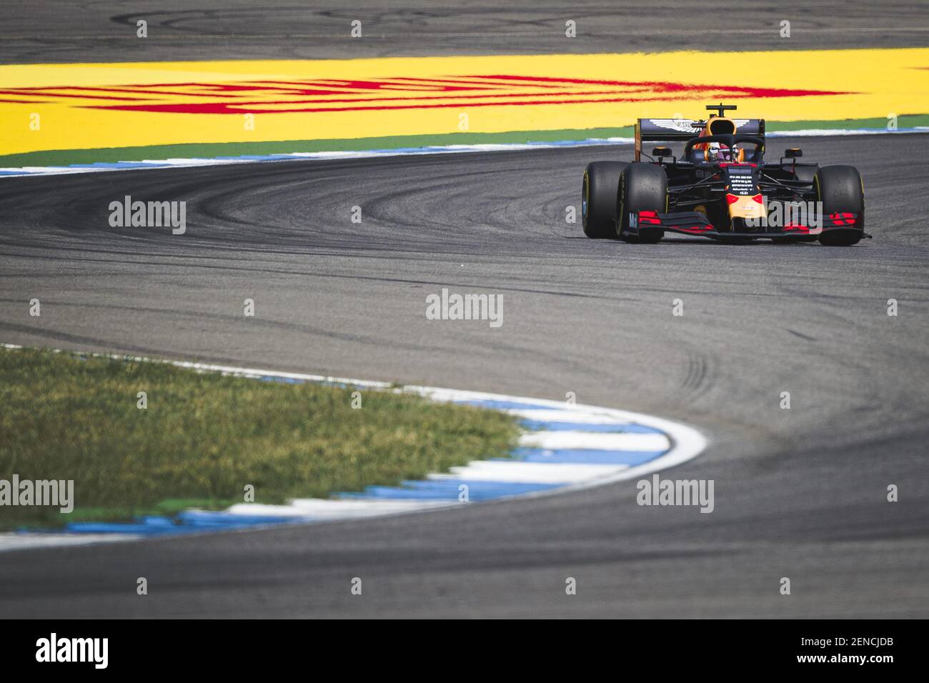 Red Bull Racing’s Dutch driver Max Verstappen competes during the first ...