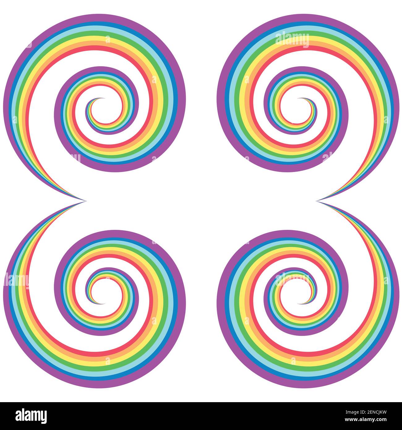 Rainbow psychedelic swirl pattern. Vector decorative element. Colorful ...