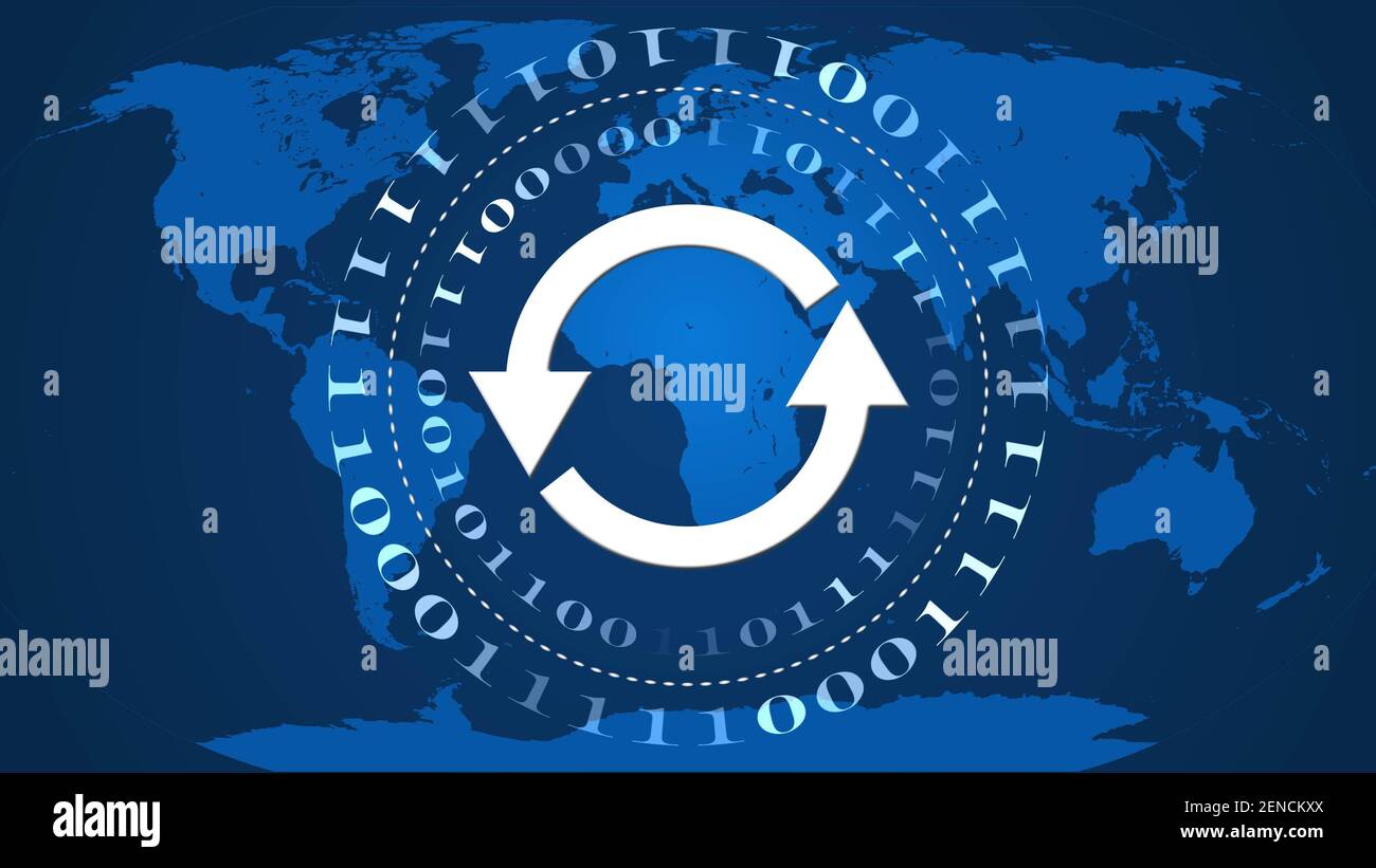 Blue World Logo With Leaves