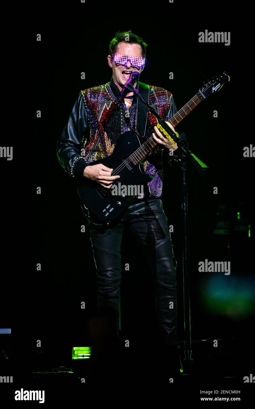 Matt Bellamy a lead singer of the Muse Rock Band performed a sold out ...