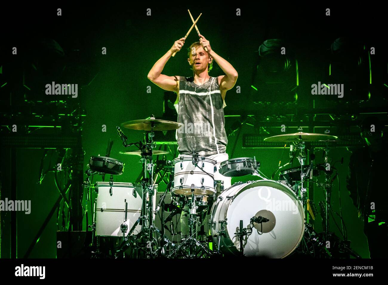 Dominic Howard a drummer of the Muse Rock Band performed a sold out ...