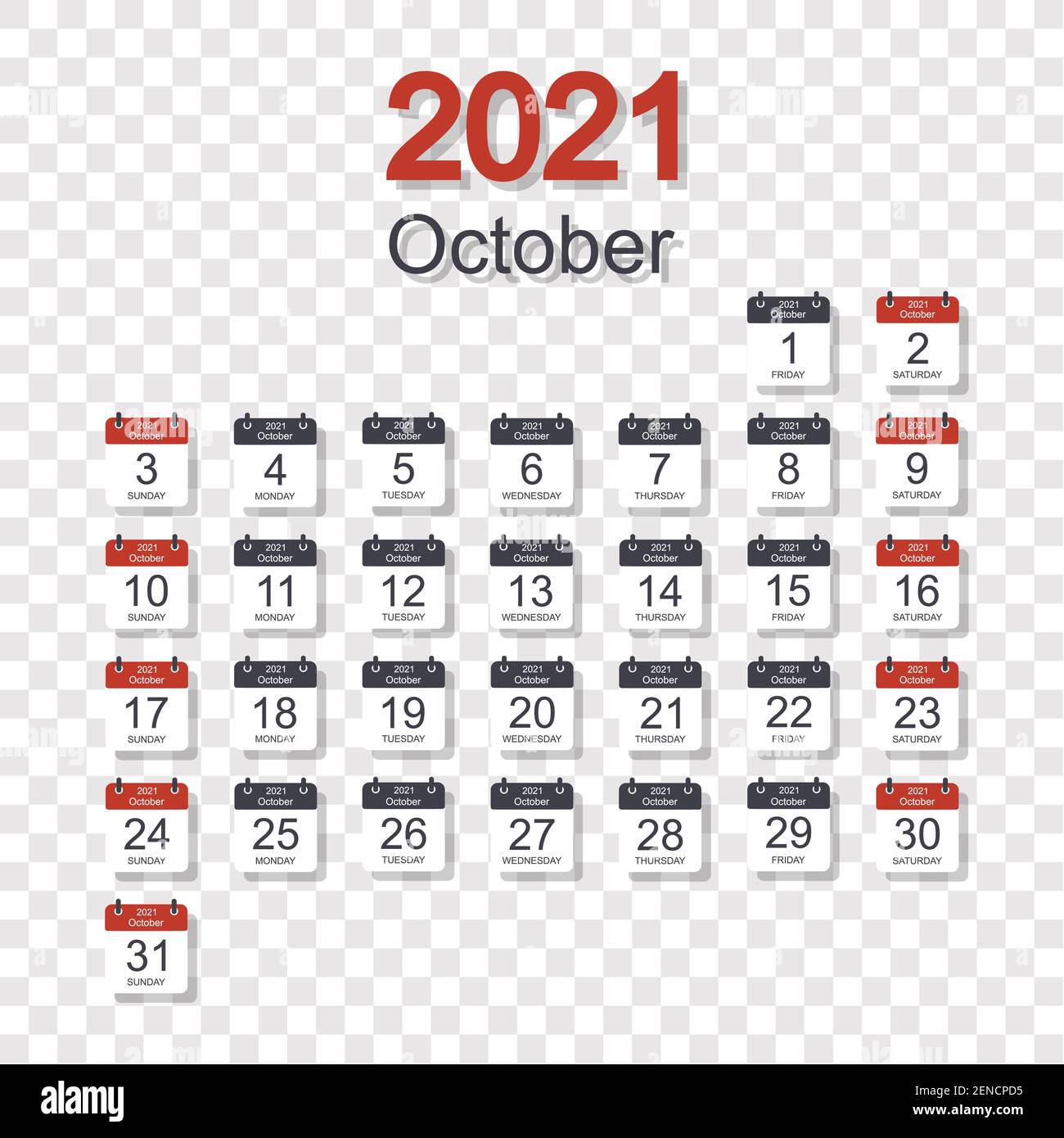 Editable Calendar October 2021 Sunday Through Saturday