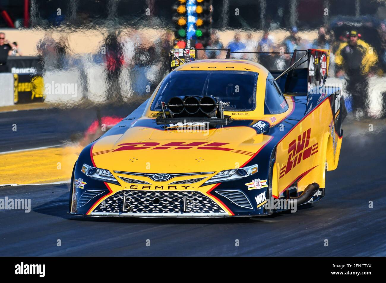 July 27, 2019: JR Todd drives his DHL nitro funny car during the NHRA ...