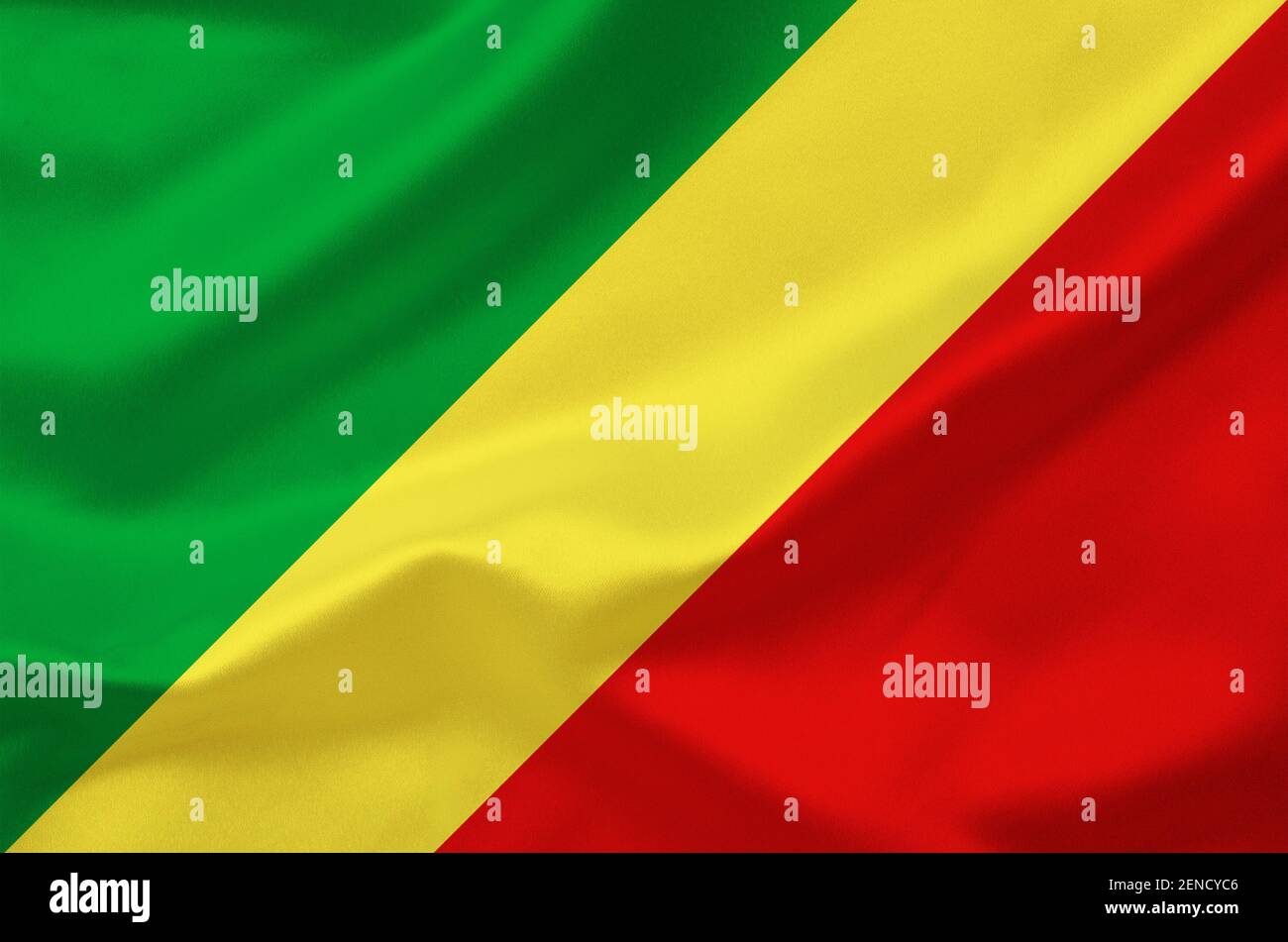 Die Flagge von der Republik Kongo Stock Photo - Alamy