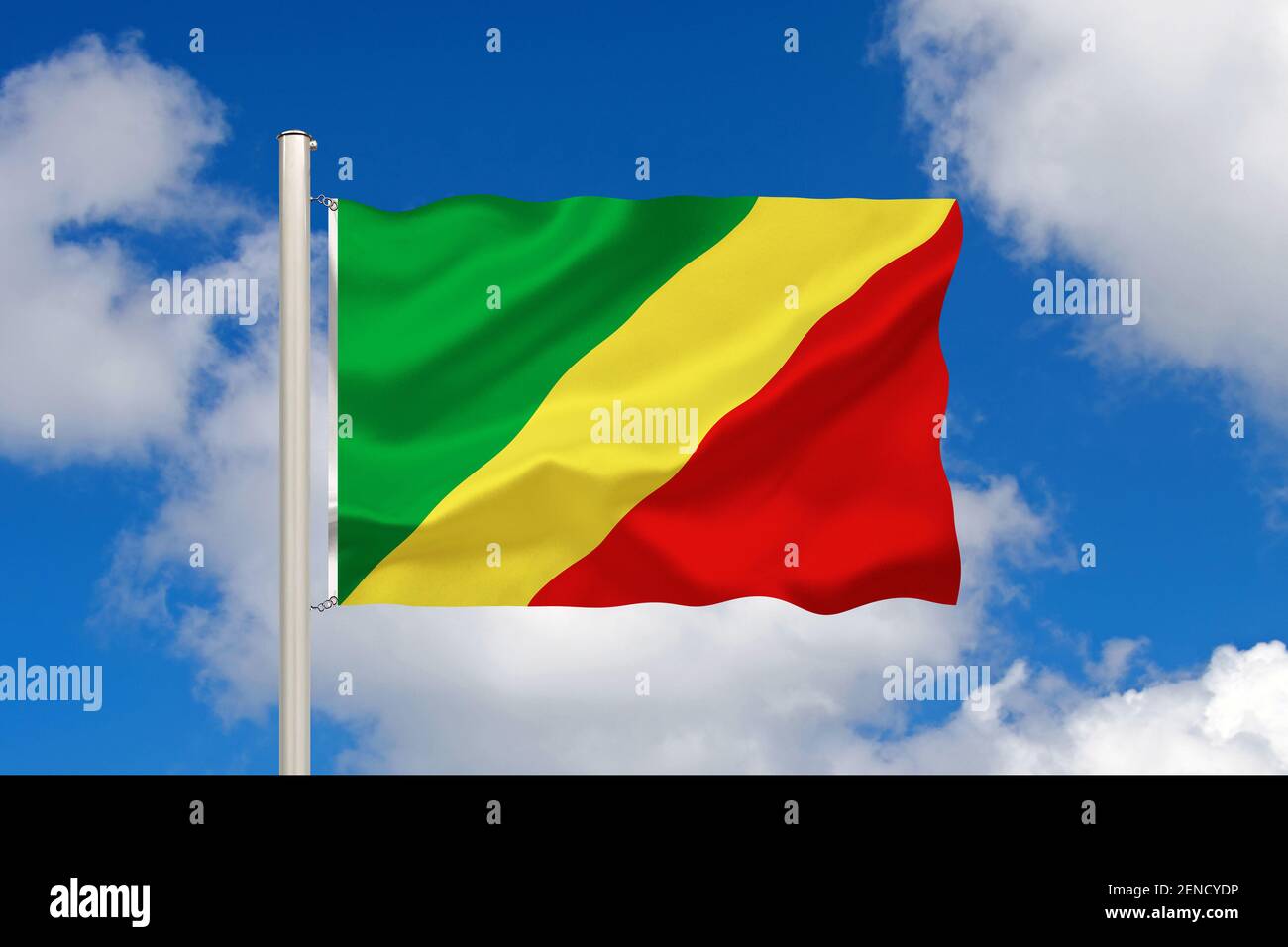 Die Flagge von der Republik Kongo Stock Photo - Alamy