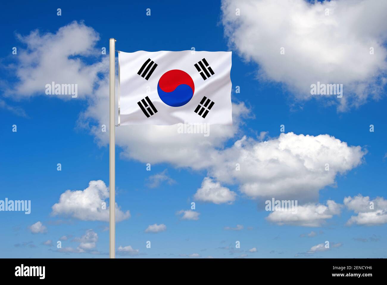 die-flagge-von-s-dkorea-stock-photo-alamy