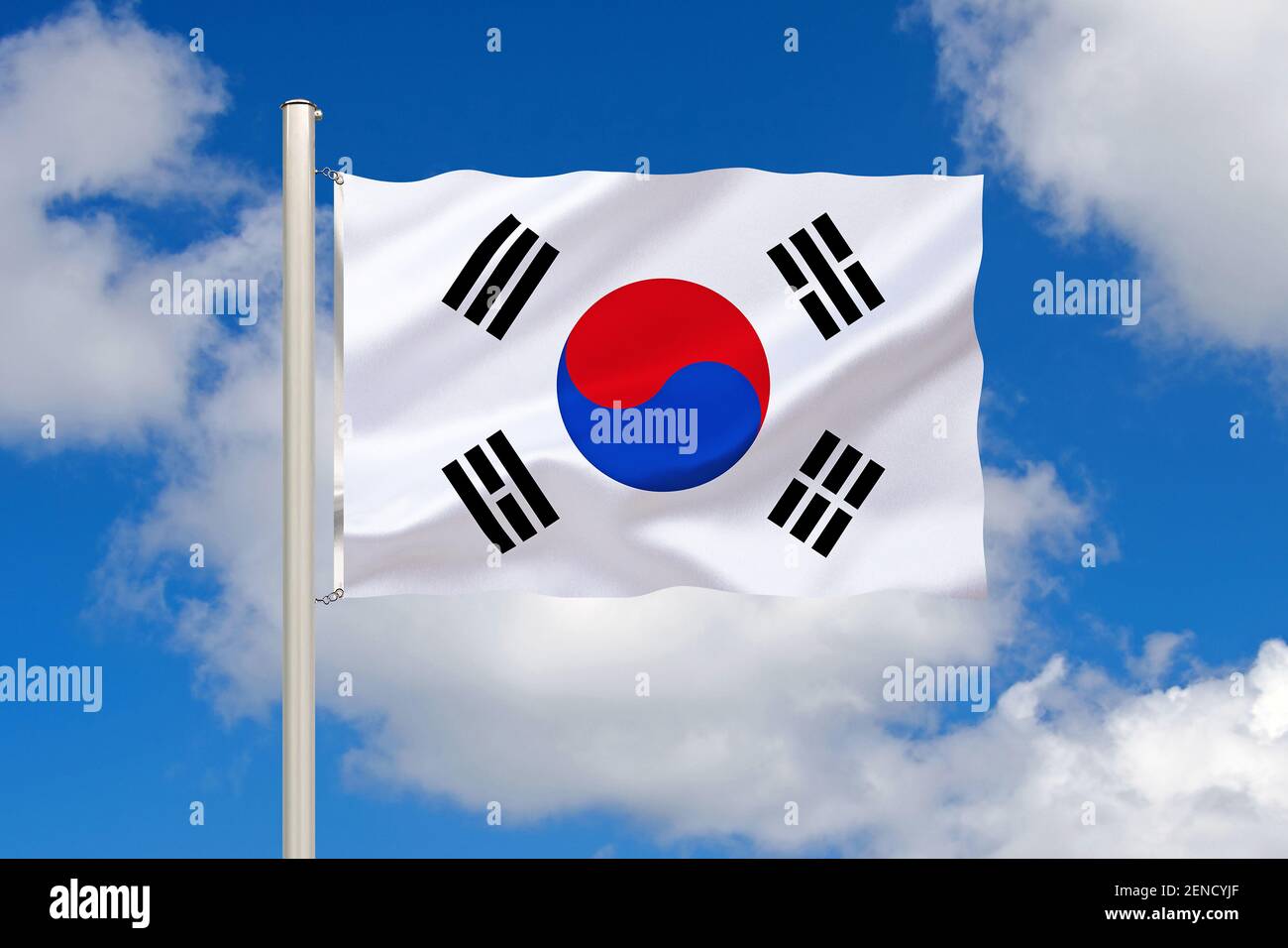 die-flagge-von-s-dkorea-stock-photo-alamy