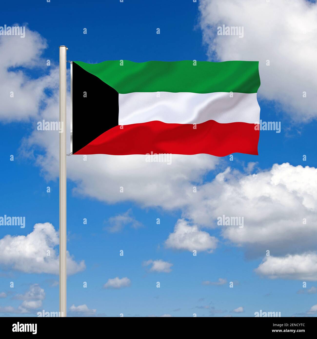 Die Flagge von Kuwait, Land im Mittleren Osten Stock Photo - Alamy