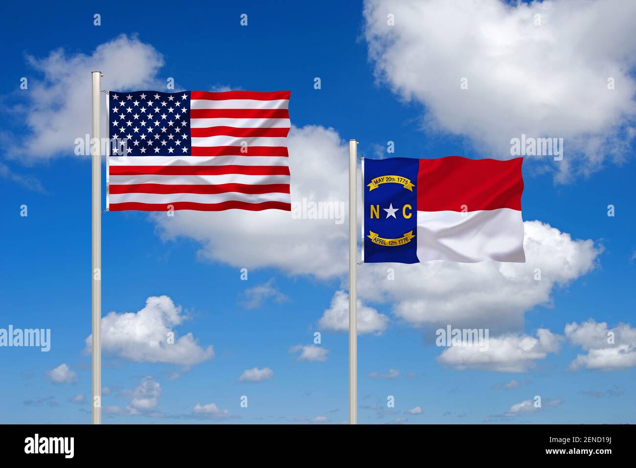 Die Flagge von den USA und North Carolina Stock Photo - Alamy Die Flagge von den USA und North Carolina Stock Photo - Alamy