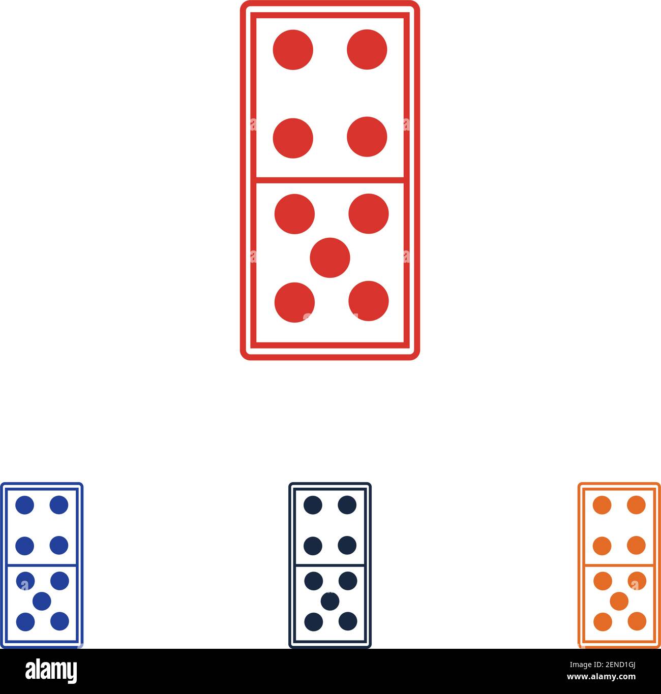 Domino Vector illustration,domino card icon template vector ...