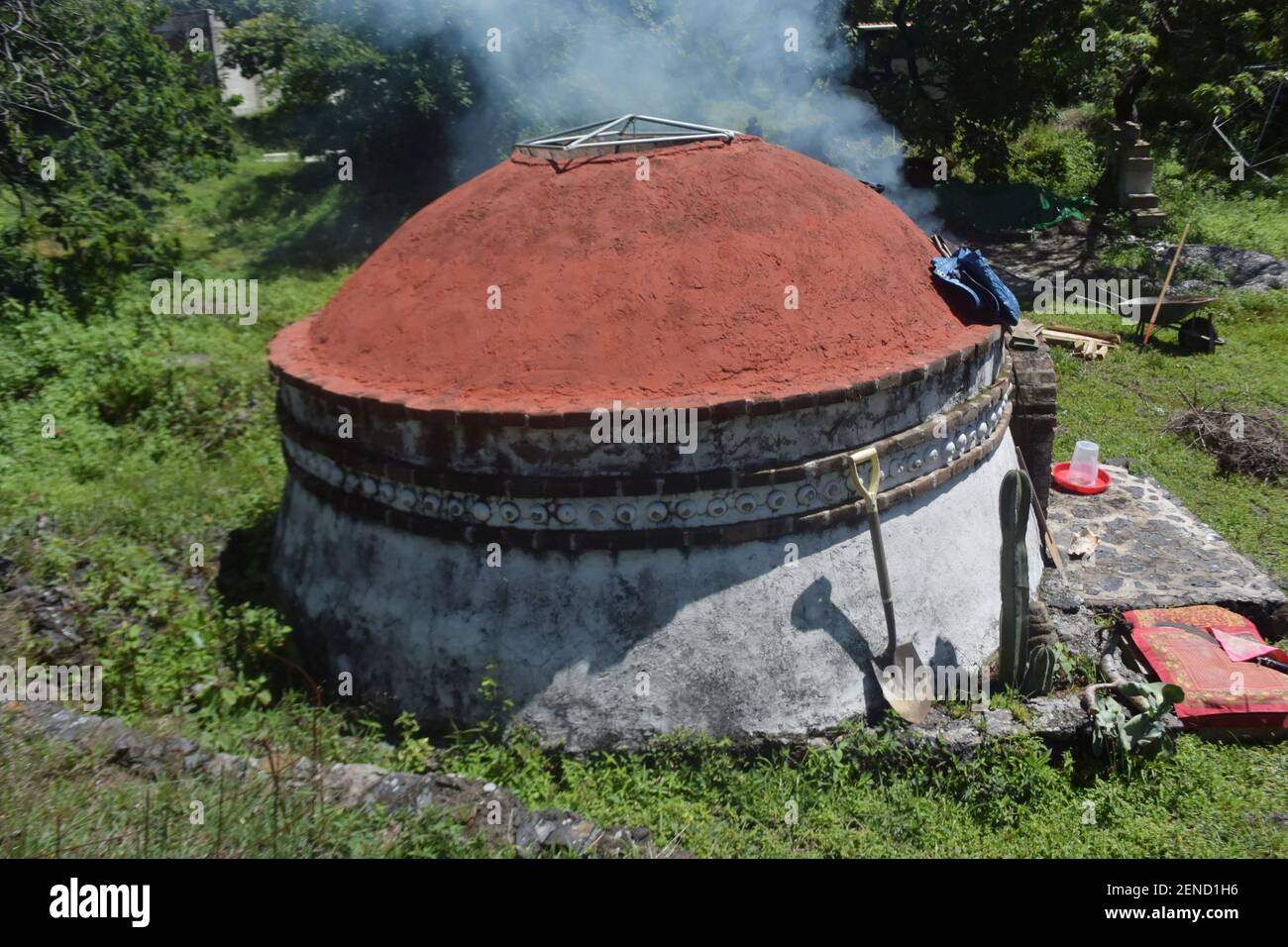 TEPOZTLAN, MEXICO - JULY 27: View of a Temazcal on July 27, 2019 in ...