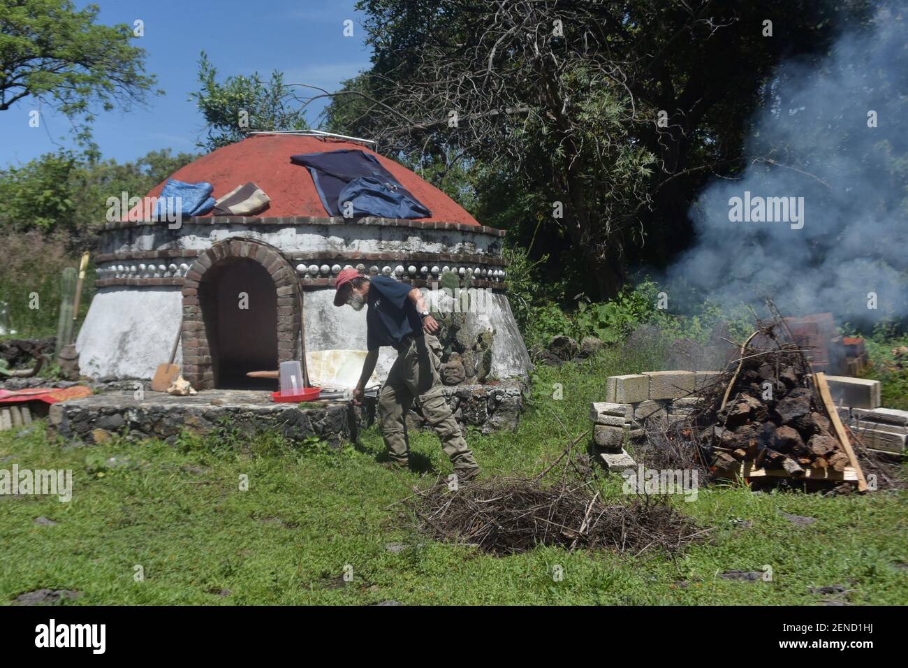TEPOZTLAN, MEXICO - JULY 27: View of a Temazcal on July 27, 2019 in ...