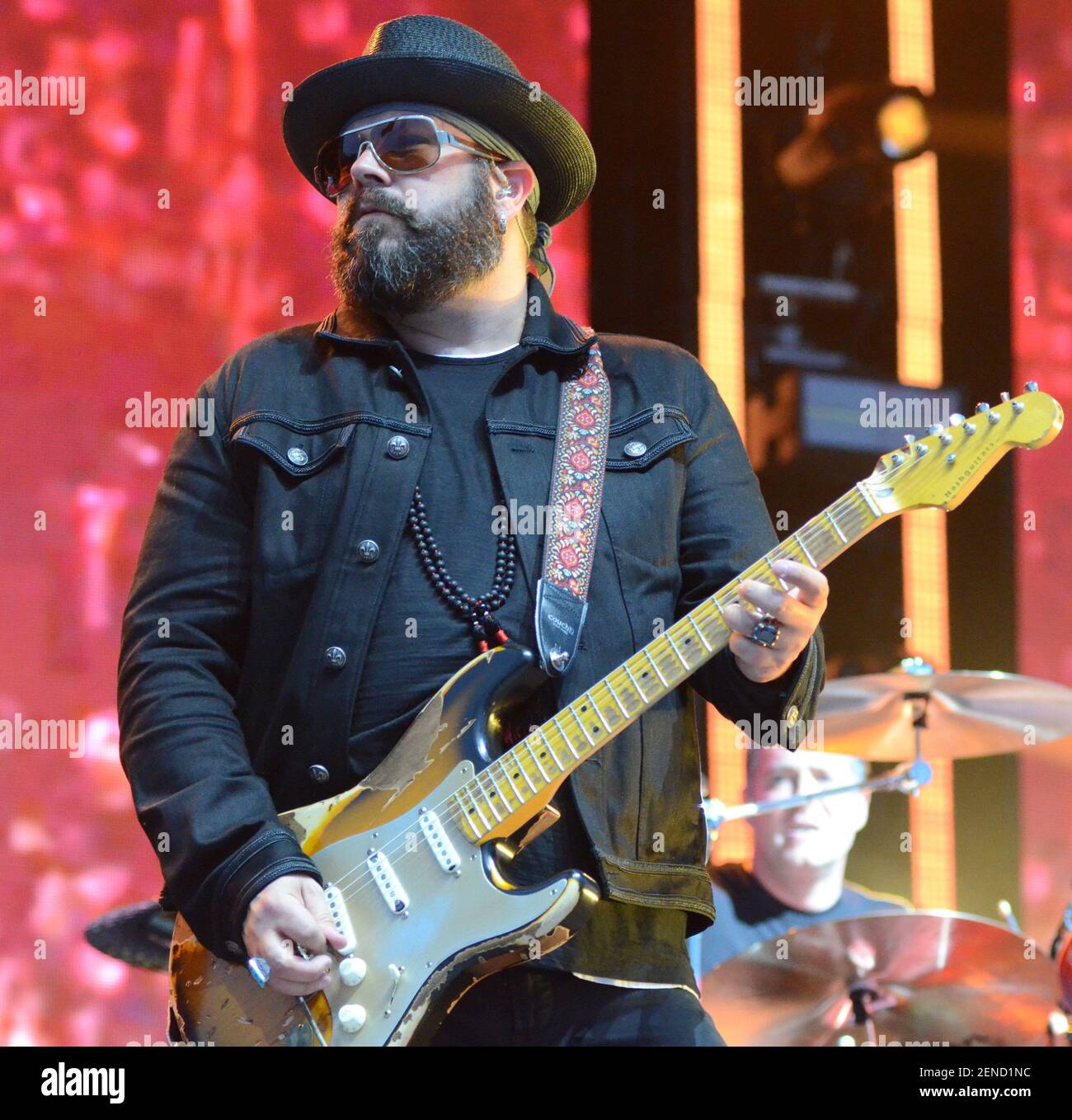 July 26, 2019: Guitarist Chad Taylor of the band Live performs live at ...