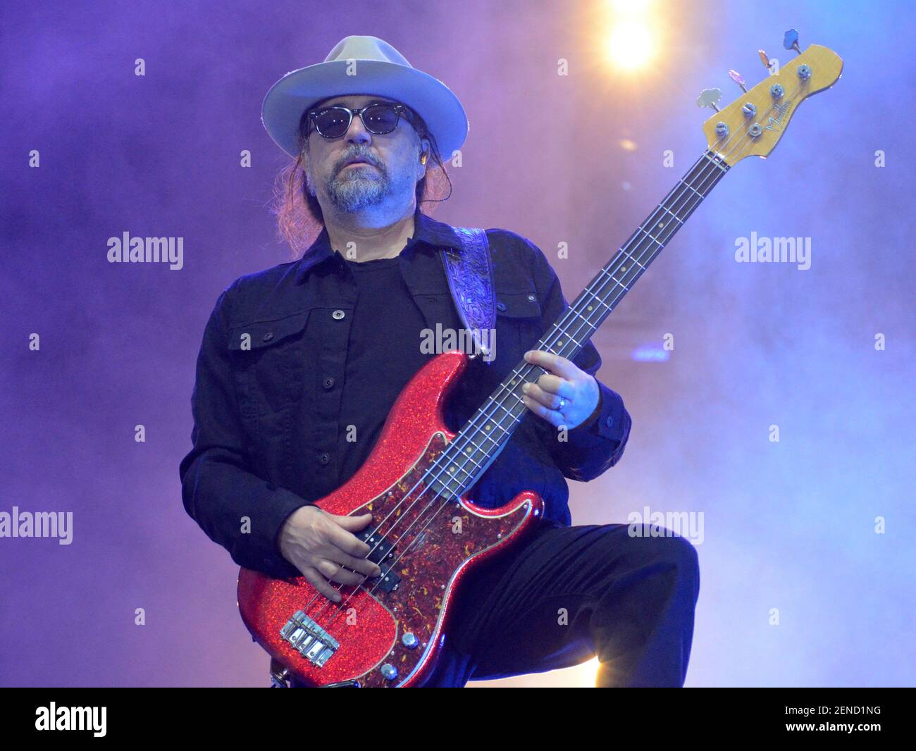 July 26, 2019: Bassist Patrick Dahlheimer of the band Live performs ...