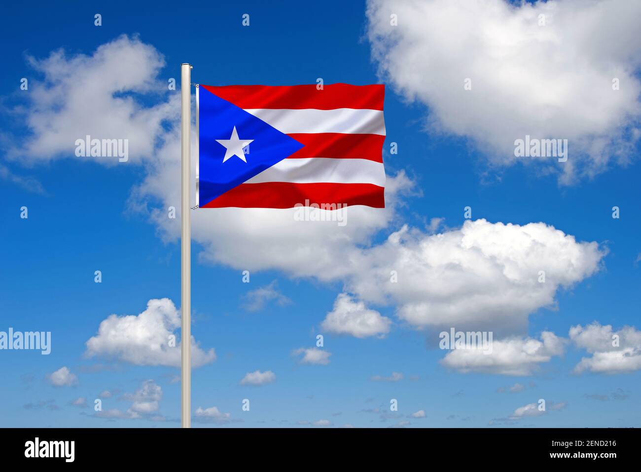 Die Flagge von Puerto Rico, Karibik, Insel Stock Photo - Alamy
