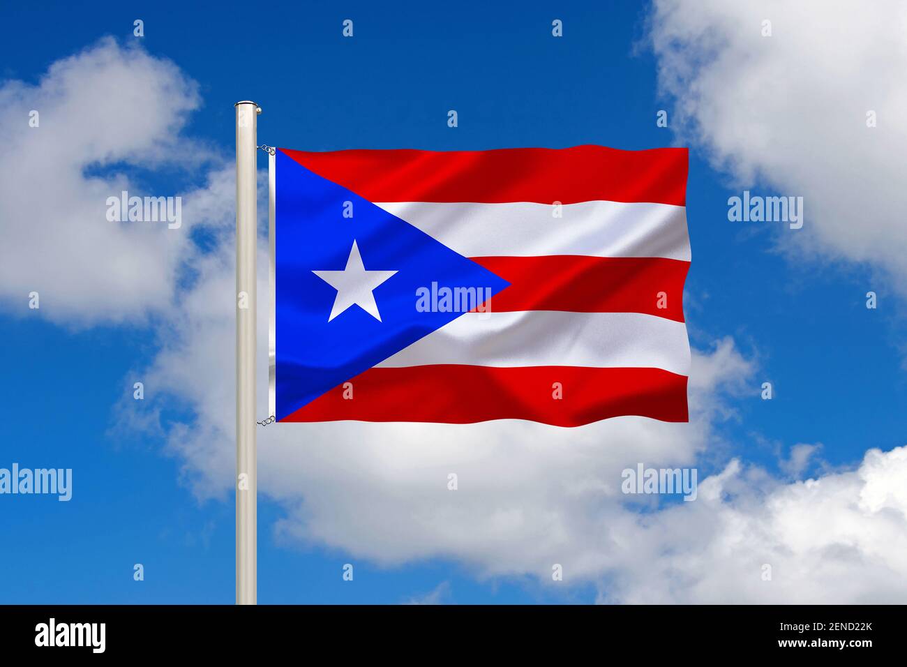 Die Flagge von Puerto Rico, Karibik, Insel Stock Photo - Alamy