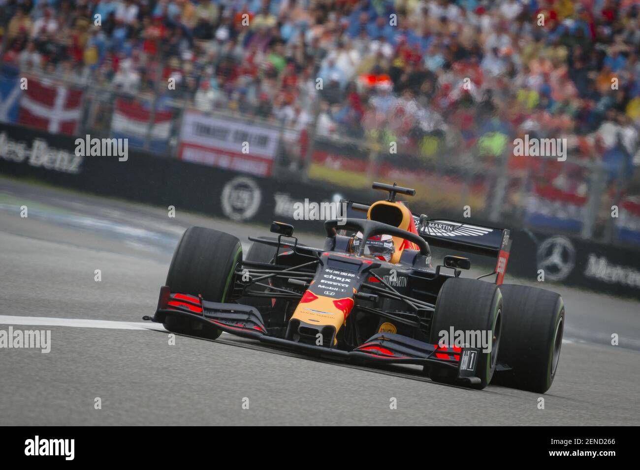 Red Bull Racing’s Dutch driver Max Verstappen competes during the ...