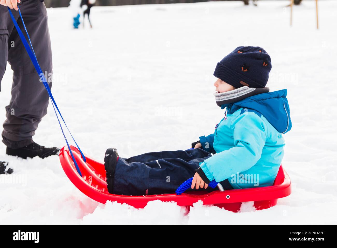 Red sled hi-res stock photography and images - Alamy