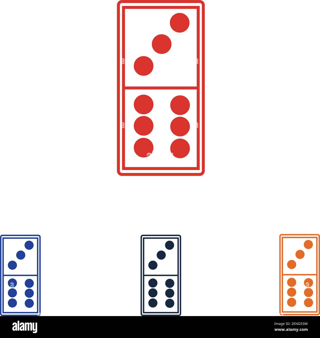 Domino Vector illustration,domino card icon template vector ...
