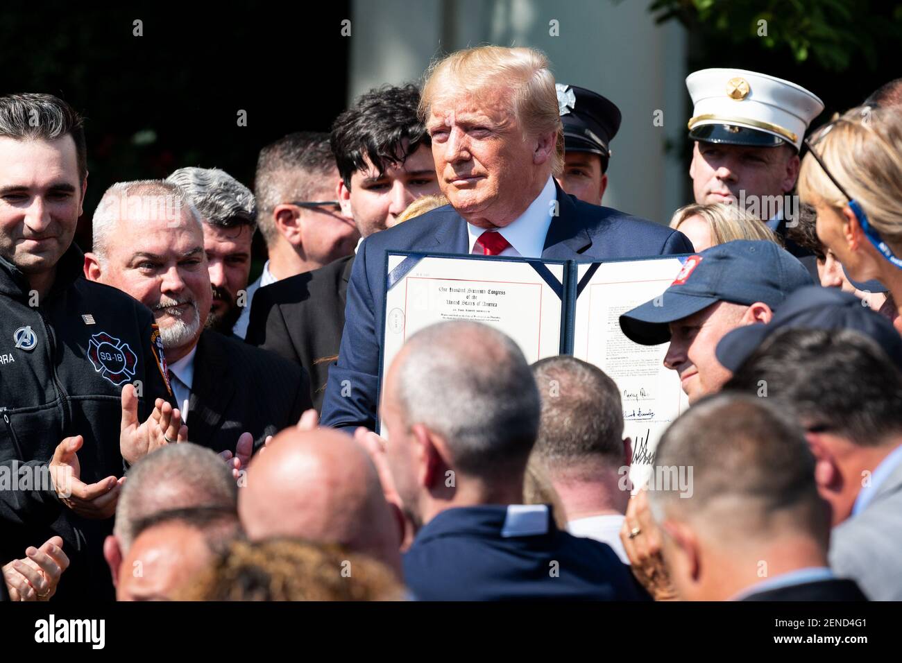 President Donald Trump at the bill signing of H.R.1327 - Never Forget ...