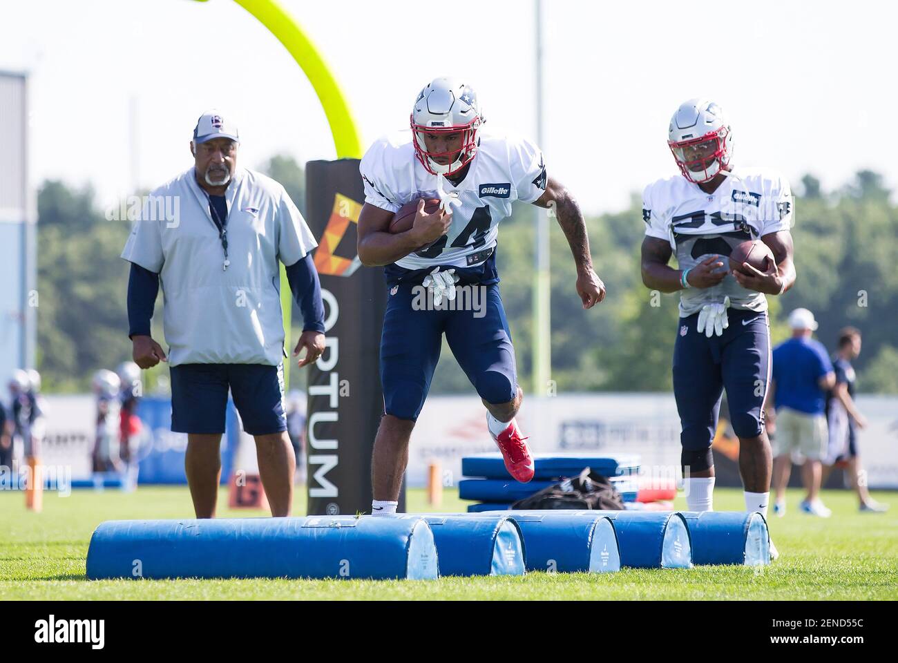 July 28, 2019; Foxborough, MA, USA; New England Patriots running back ...