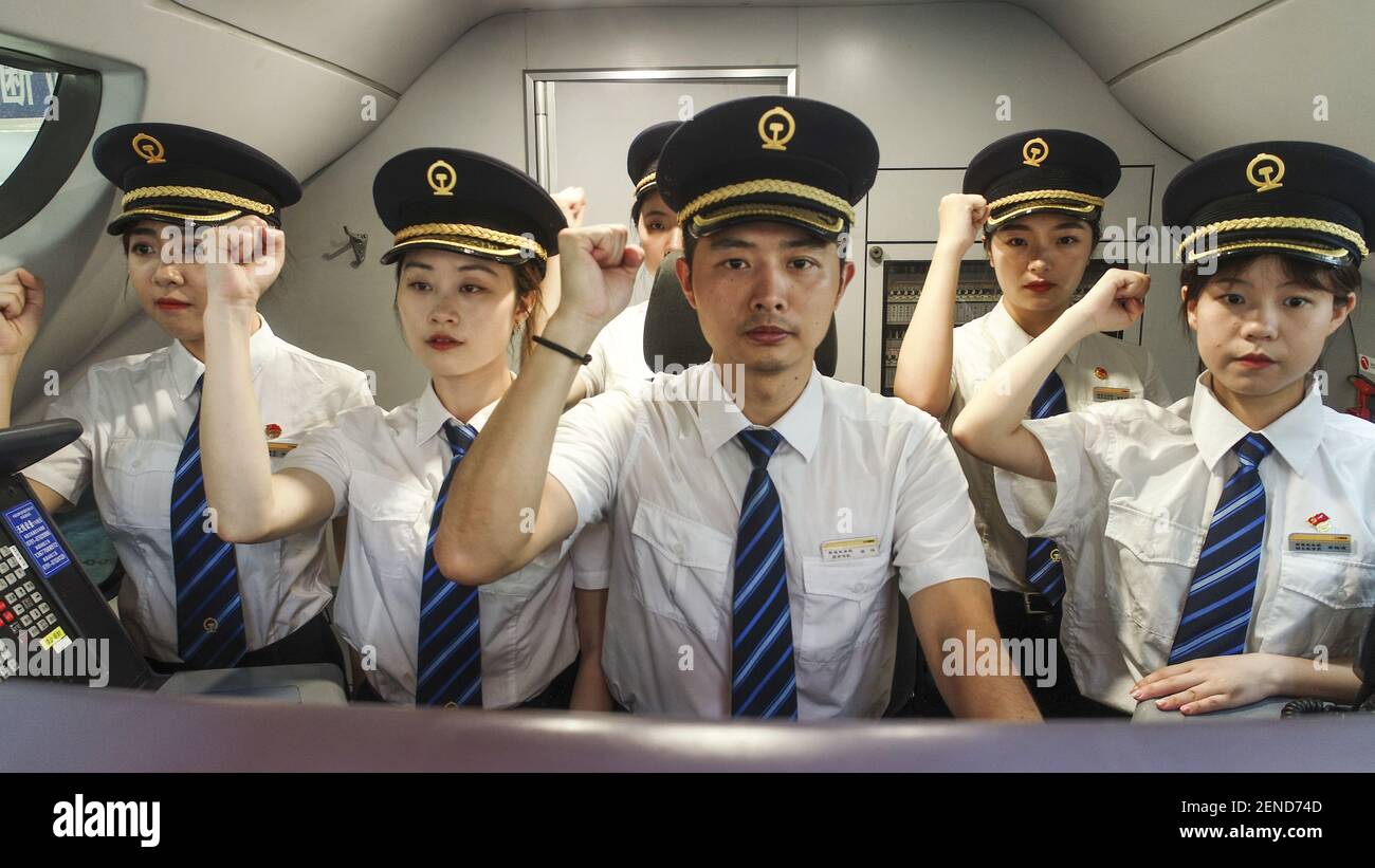 Chinese female trainee drivers take part in a training for their high ...