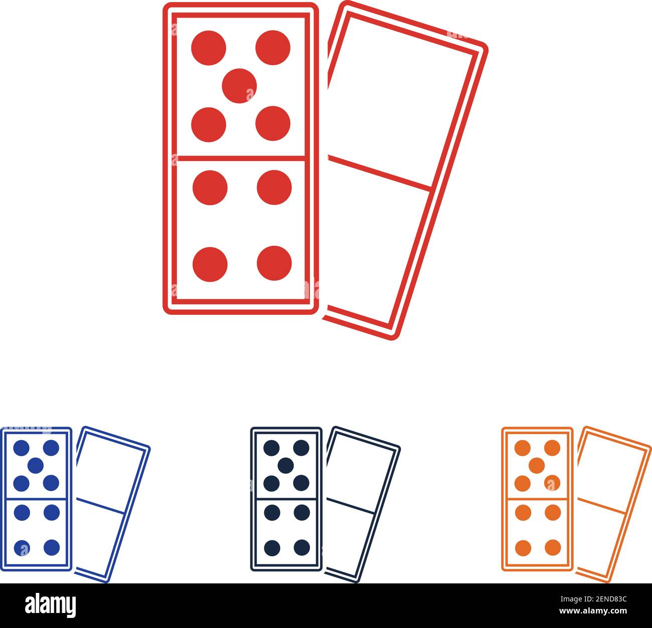 Domino Vector illustration,domino card icon template vector ...