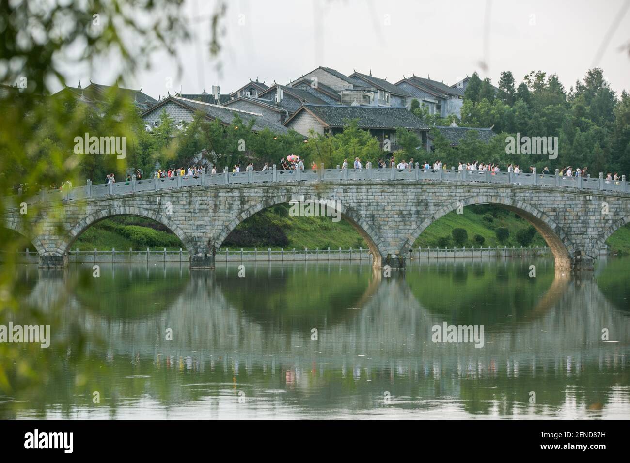 Chinese people of Yi ethnic group dressed in traditional costumes ...
