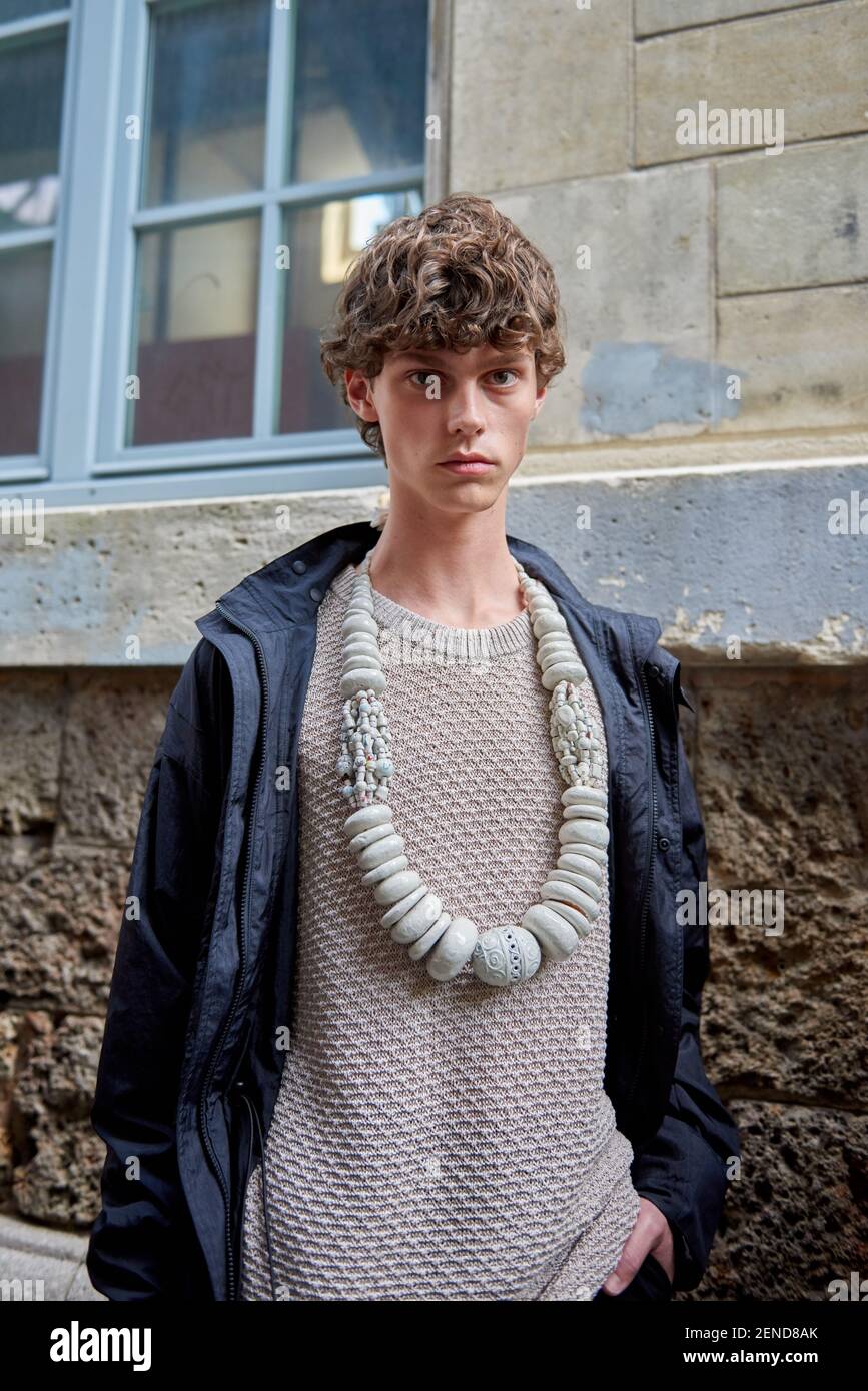 Models are pictured backstage after finishing hair and makeup at the ...